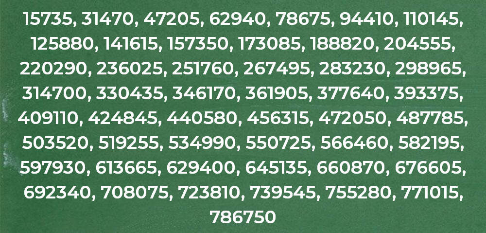 MÚLTIPLOS DE 15735